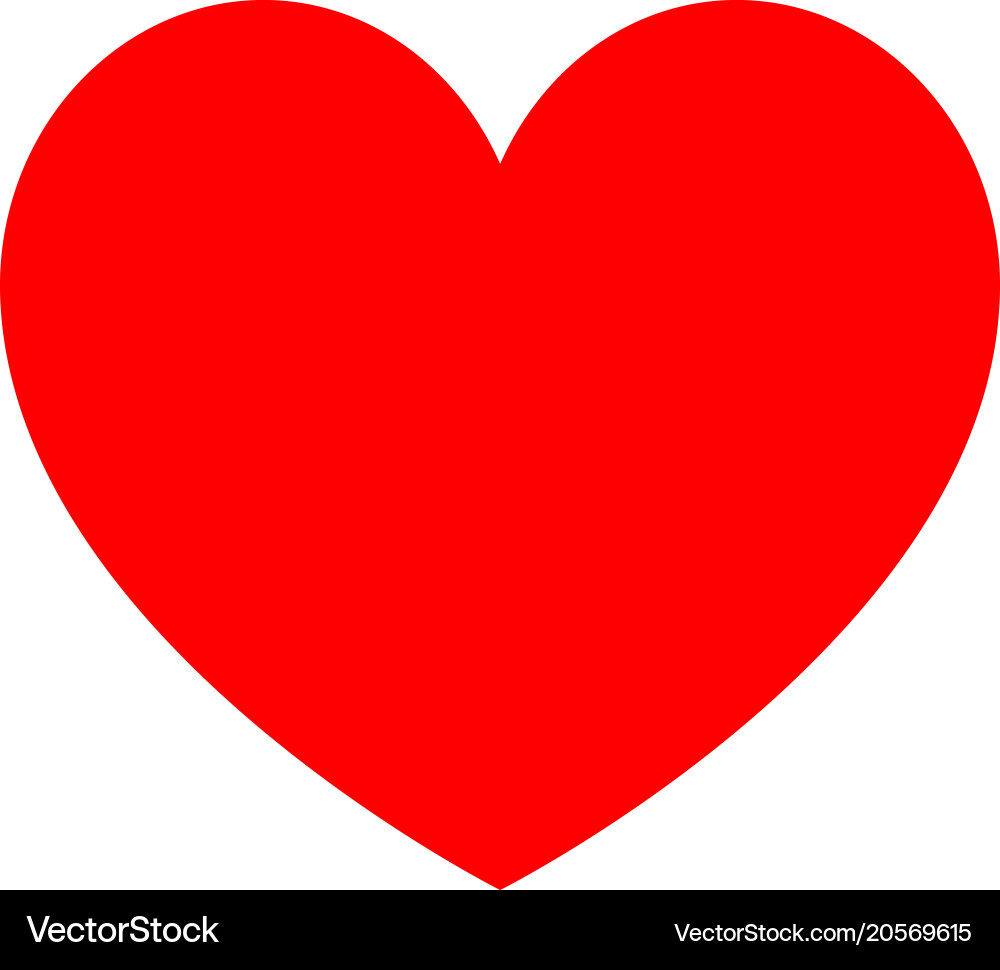 Red Heart Shape Royalty Free Vector Image - VectorStock