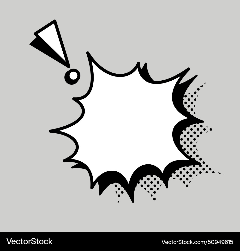 Speech bubble icon for comics callout cloud Vector Image