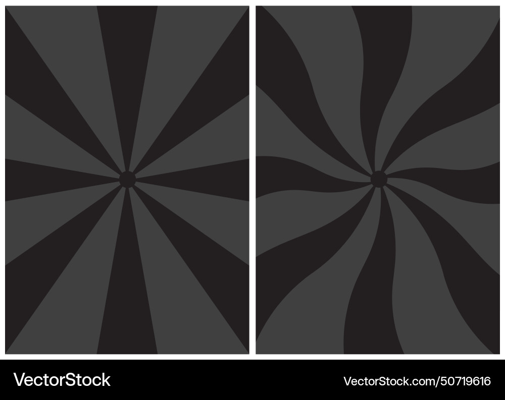 Abstract black and gray rays one with the swirl Vector Image