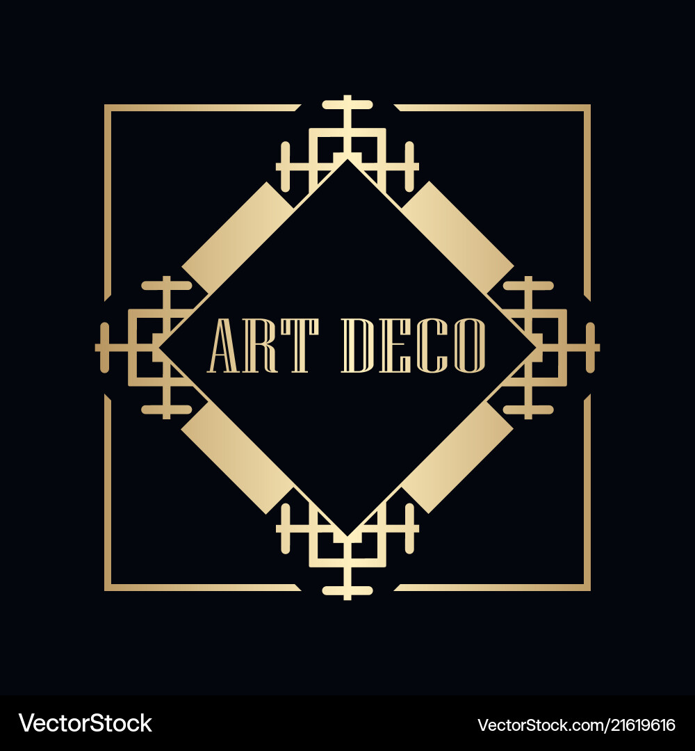 Art deco frame Royalty Free Vector Image - VectorStock