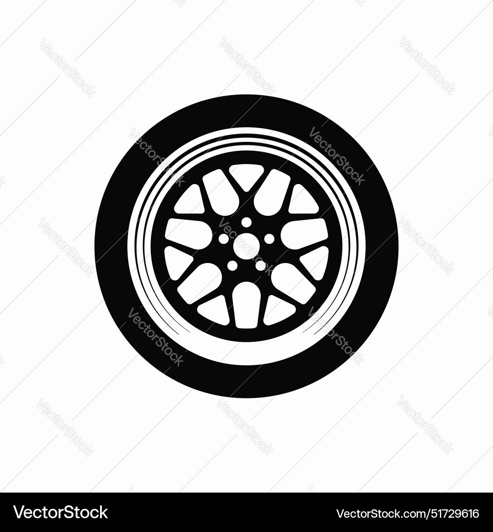 Car wheel icon Royalty Free Vector Image - VectorStock