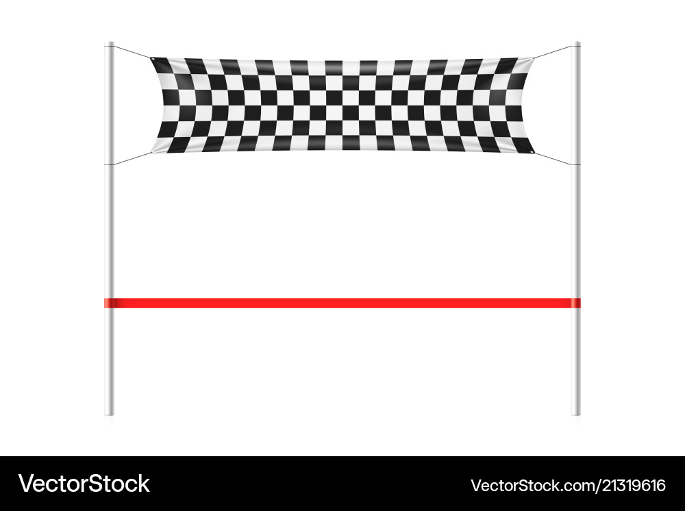 Checkered Finish Line Banner Royalty Free Vector Image