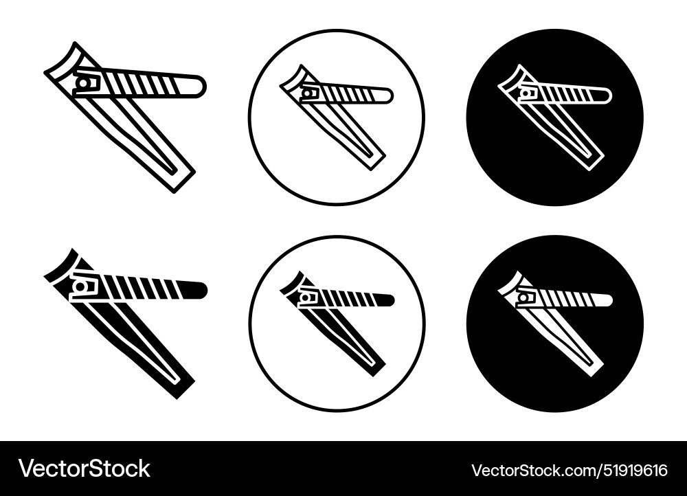 Clippers icon collection of outline thin line Vector Image