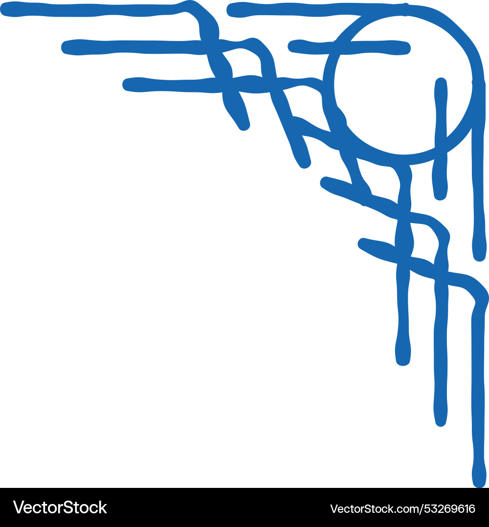 Elegance corner flat icon doodle Royalty Free Vector Image