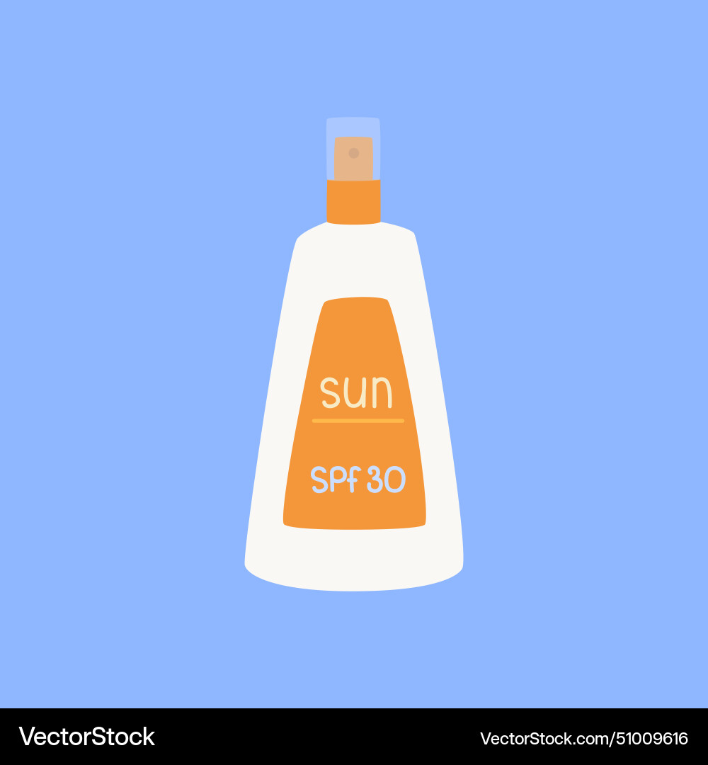 Face and body sunscreen spray Royalty Free Vector Image