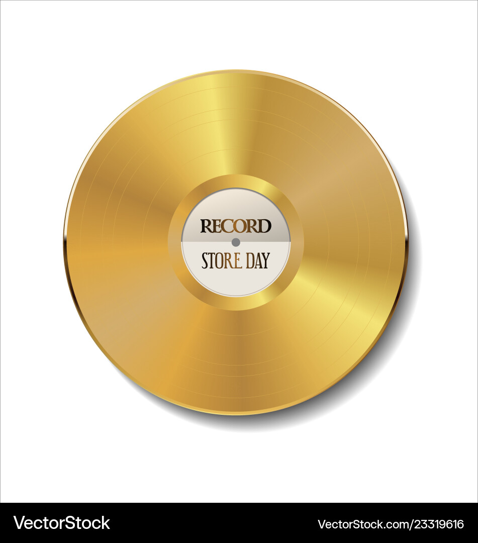 Gold vinyl Royalty Free Vector Image - VectorStock