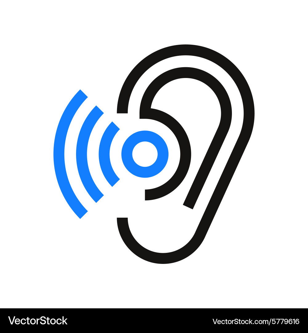 Hearing symbol Royalty Free Vector Image - VectorStock