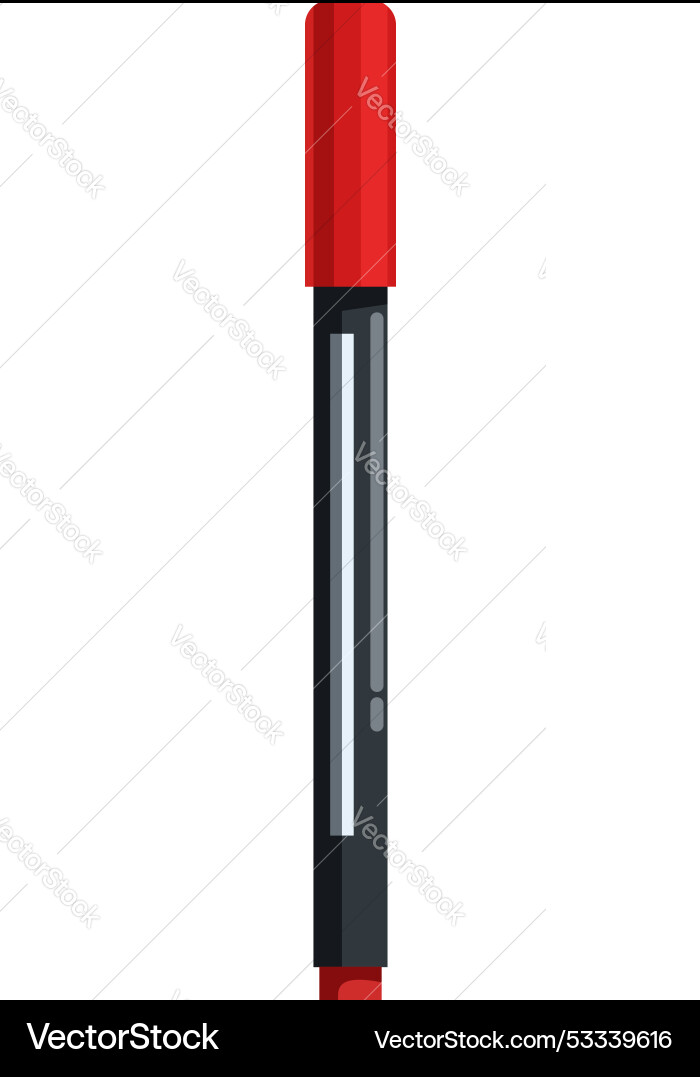 Red marker pen standing up Royalty Free Vector Image