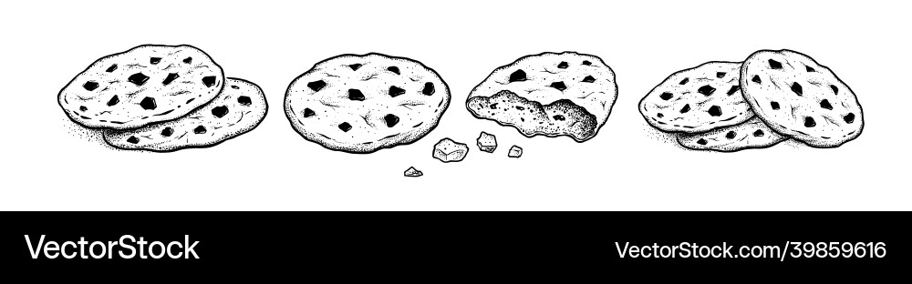 Vintage style of cookies Royalty Free Vector Image