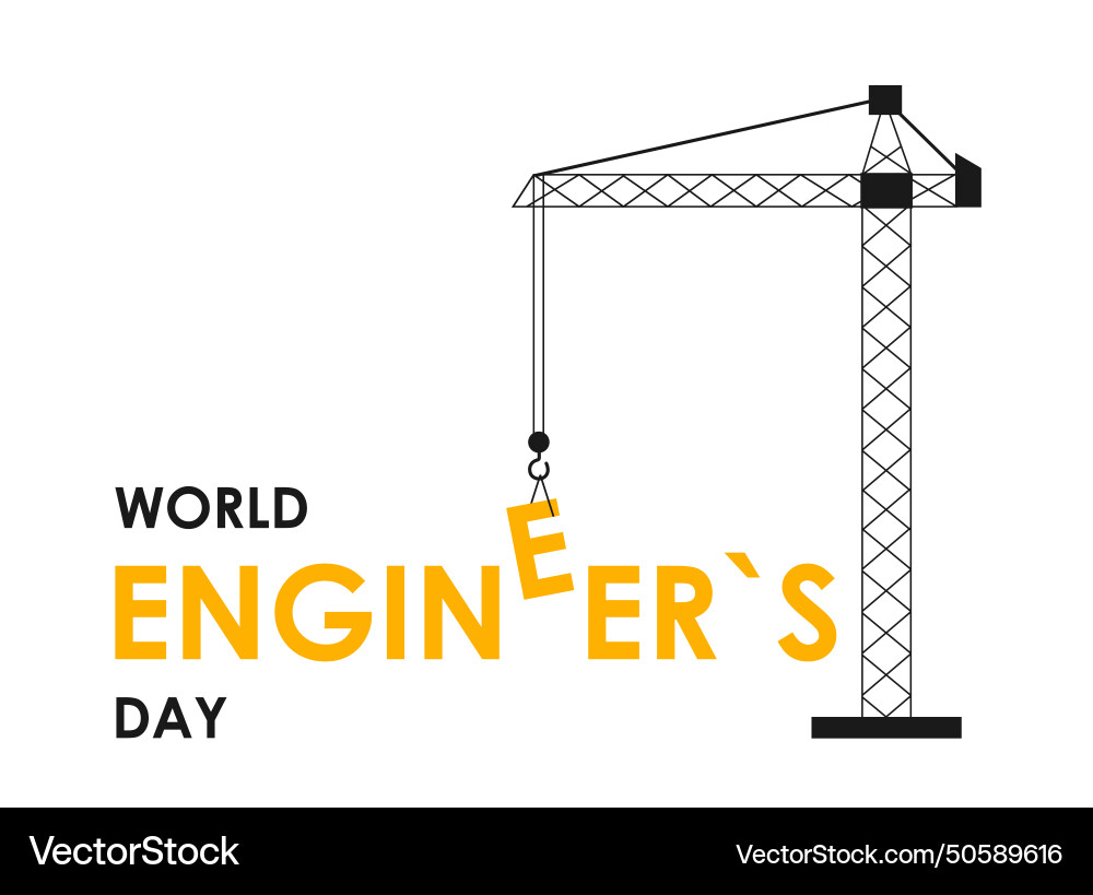 World engineers day poster Royalty Free Vector Image