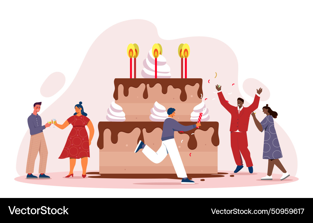 Birthday party concept Royalty Free Vector Image