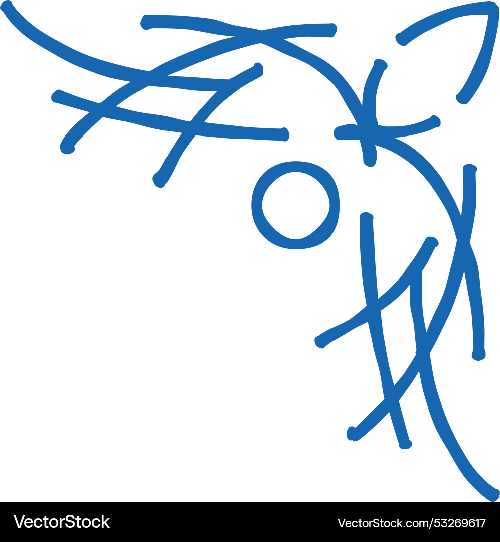 Invitation card decoration corner icon doodle Vector Image