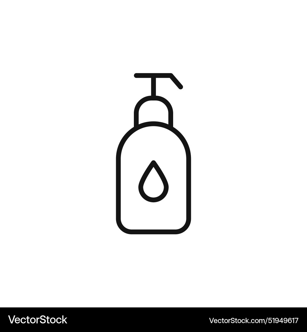 Liquid soap container logo sign outline Royalty Free Vector