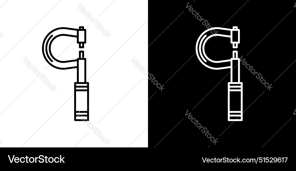 Micrometer icon set engineering industry diameter Vector Image