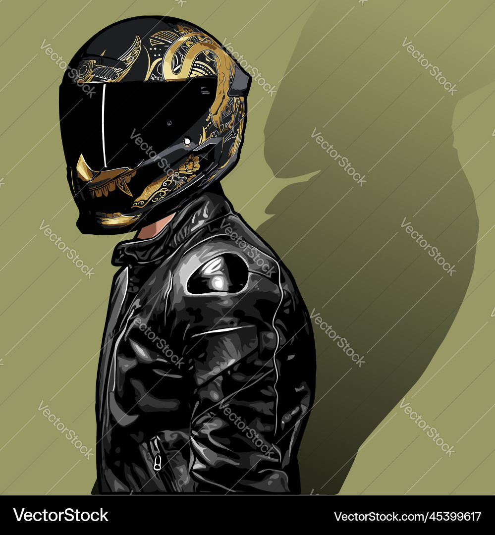 Rider side view template 2 Royalty Free Vector Image
