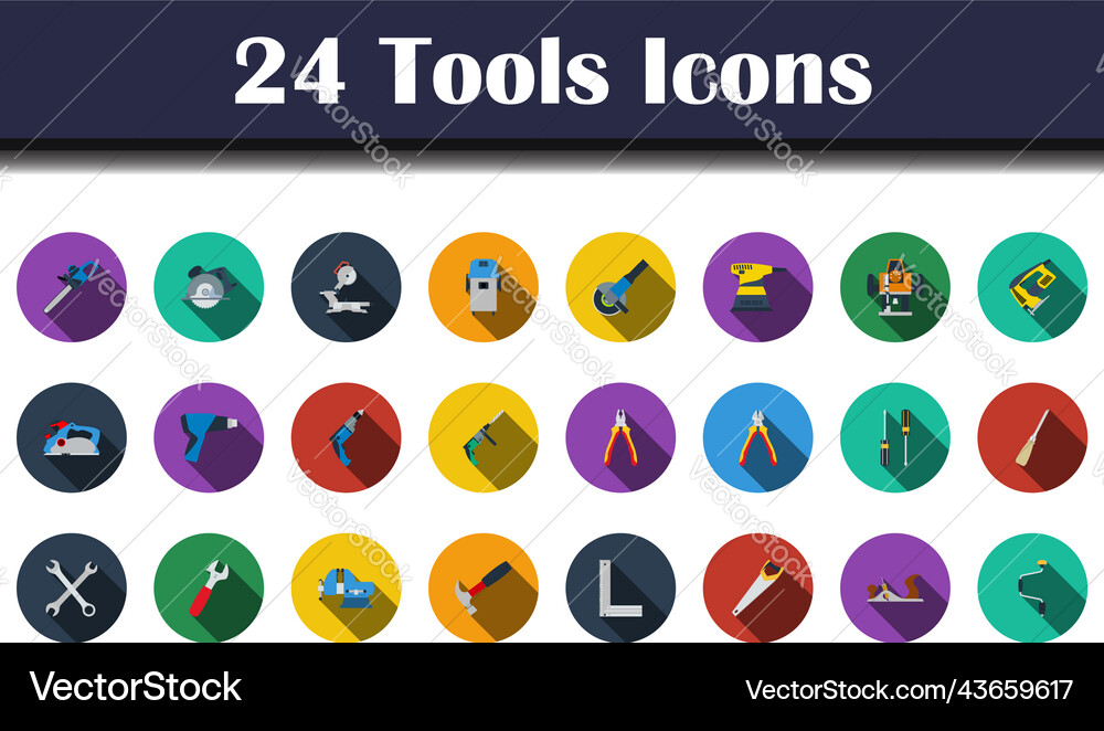 Tools icon set Royalty Free Vector Image - VectorStock