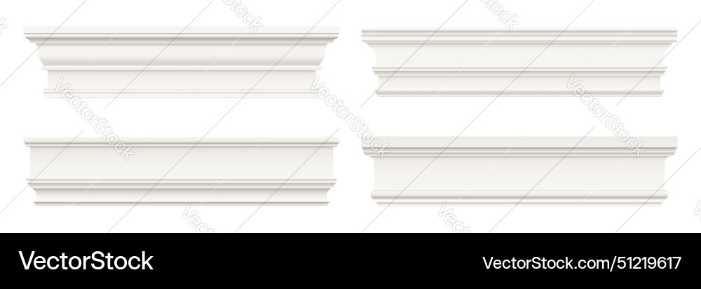 Wall skirting trim molding and moulding cornice Vector Image