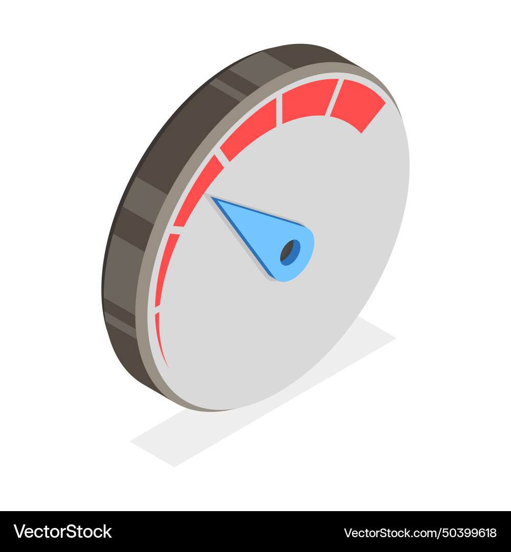 3d isometric flat set of meter item 2 Royalty Free Vector