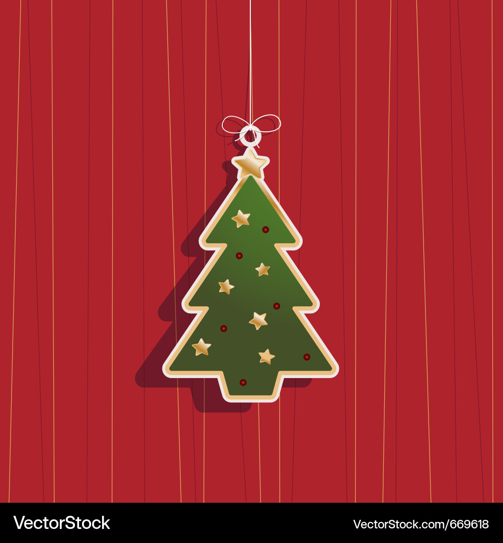 Christmas tree decoration Royalty Free Vector Image