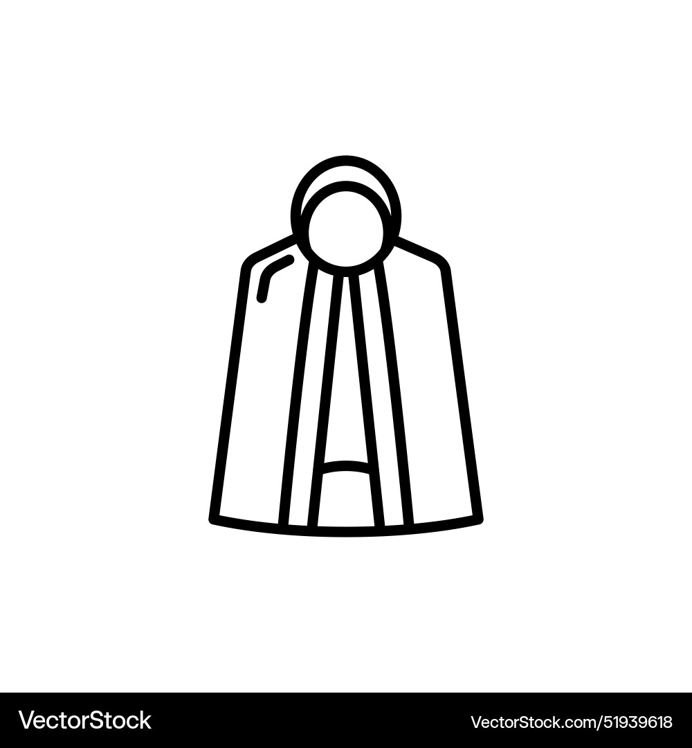 Invisibility cloak icon logo sign outline Vector Image