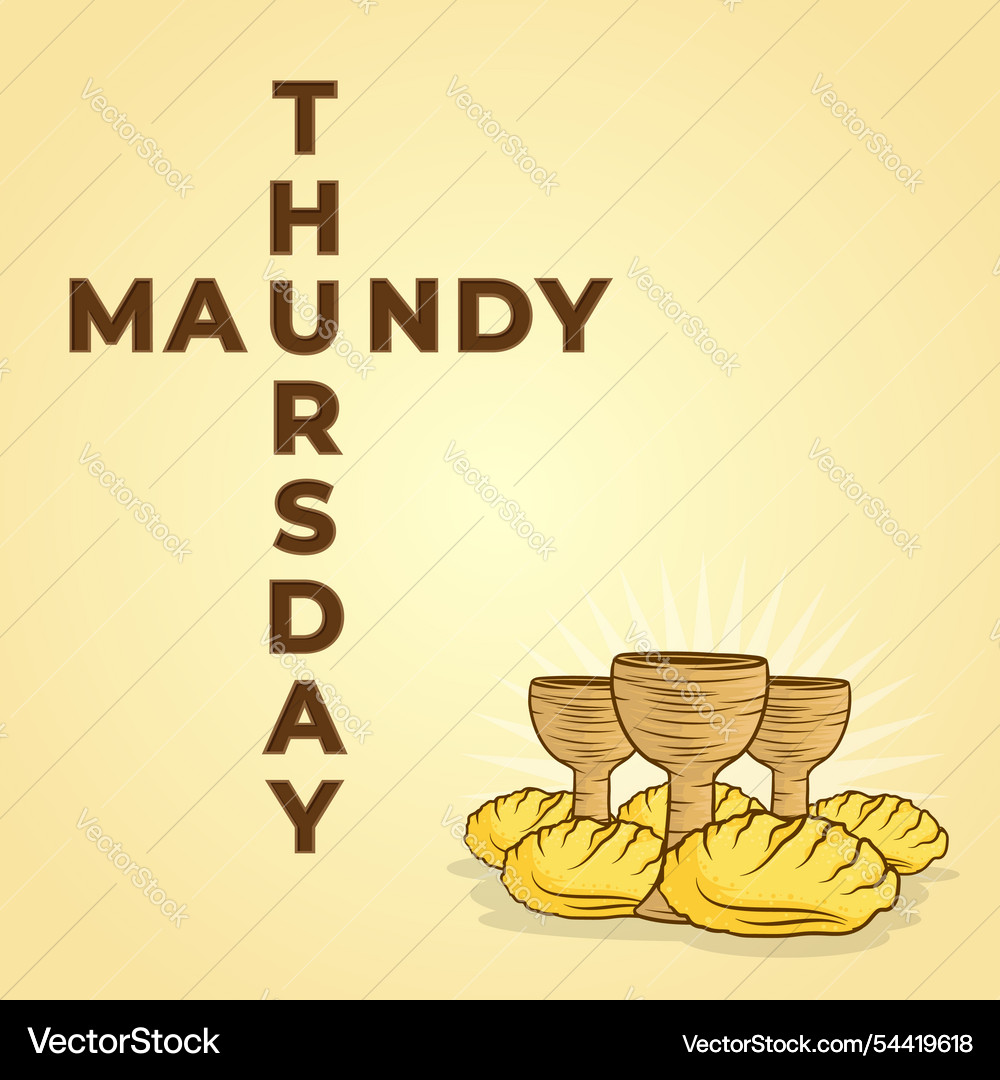 Maundy thursday banner template design holiday Vector Image