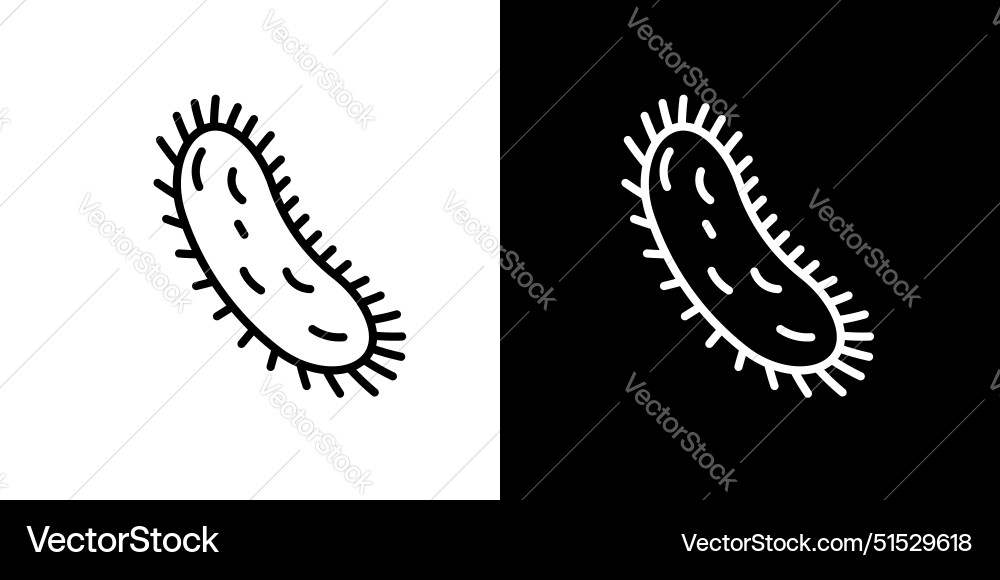 Microorganism icon set biology biological Vector Image