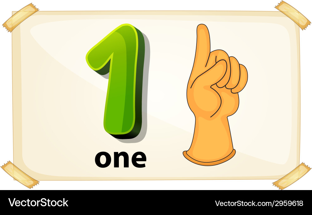 Number one Royalty Free Vector Image - VectorStock
