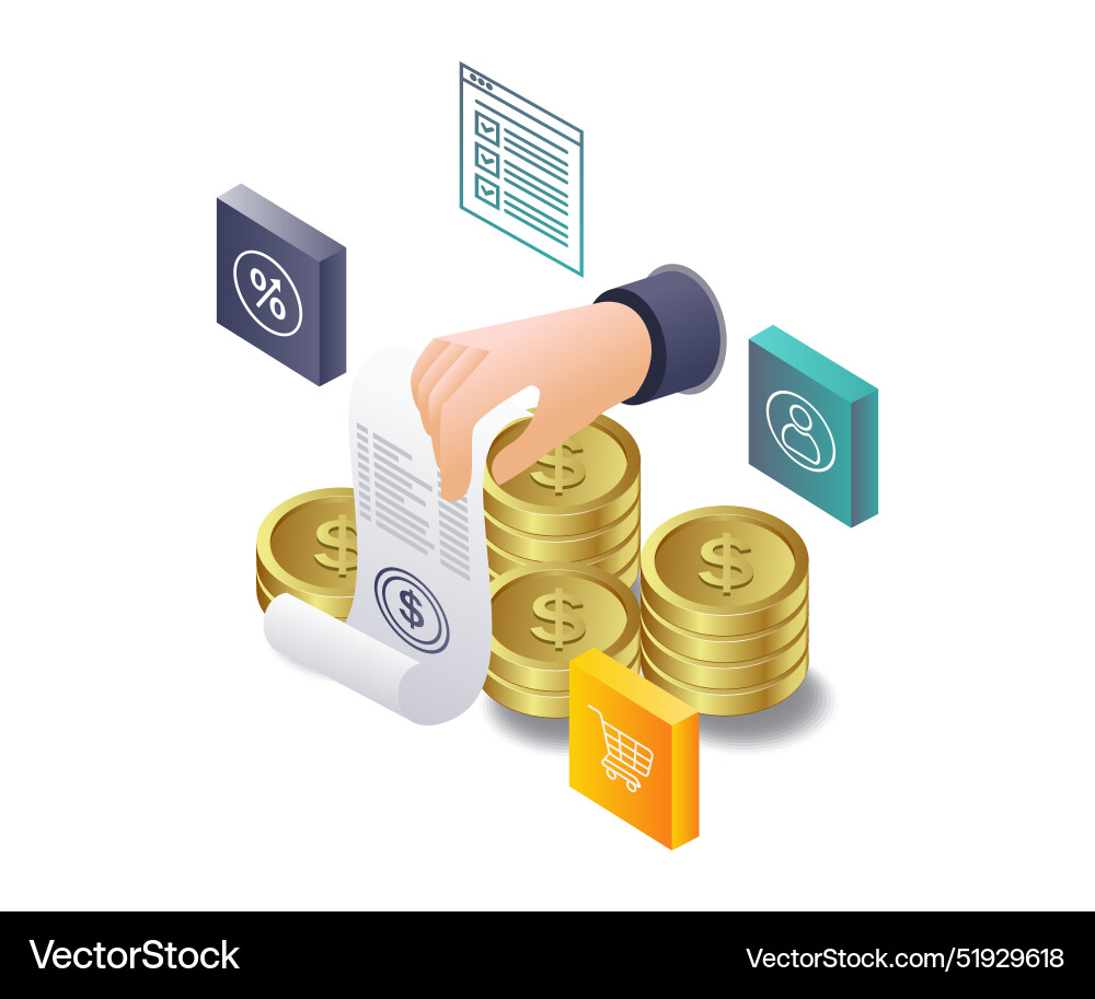 Optimizing financial details in business Vector Image