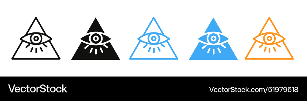 Strategic vision service icon with eye and Vector Image