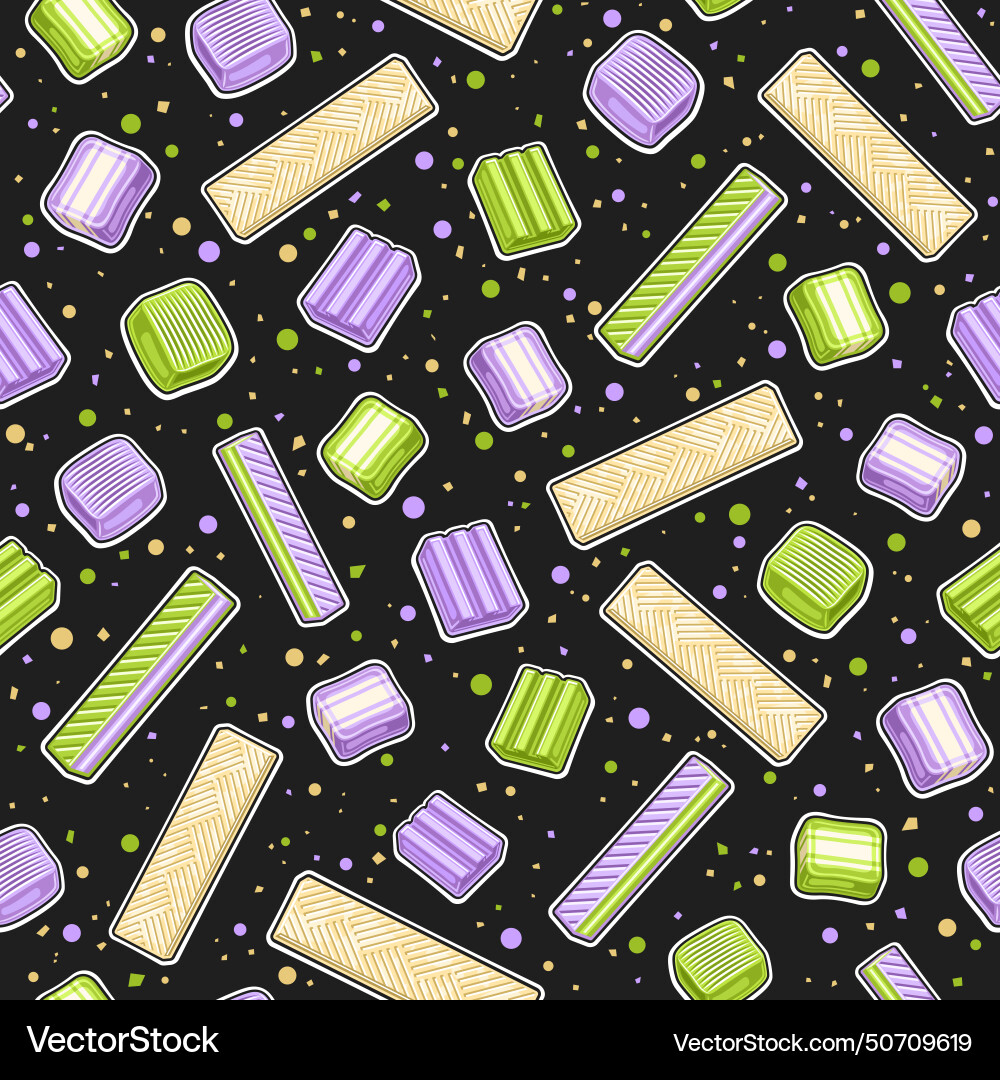 Bubble gum seamless pattern Royalty Free Vector Image