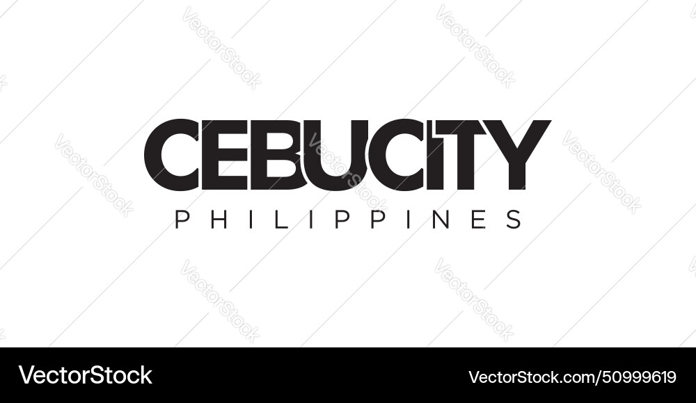 Cebu city in the philippines emblem design Vector Image