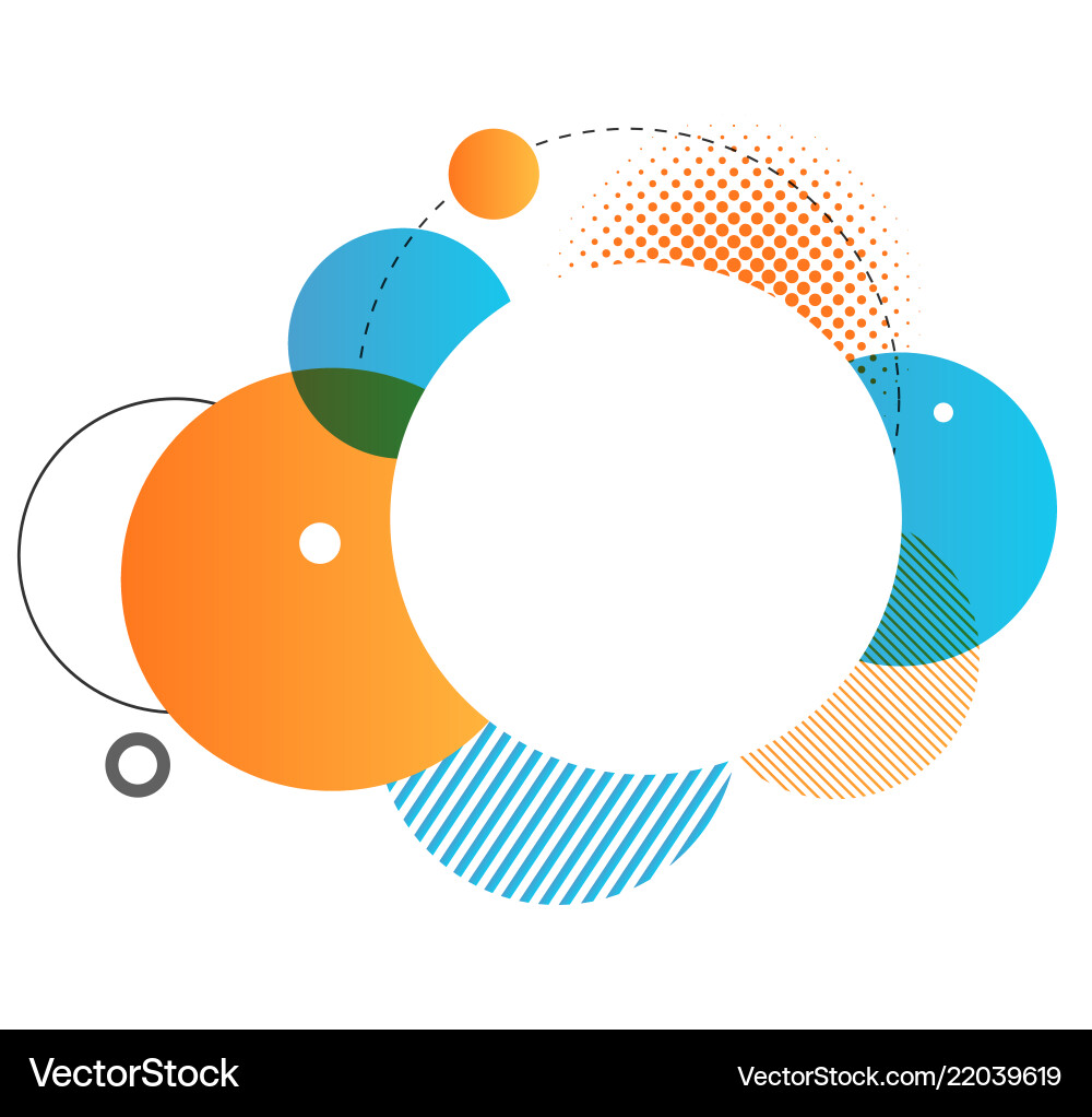 Colorful geometric background round shapes Vector Image