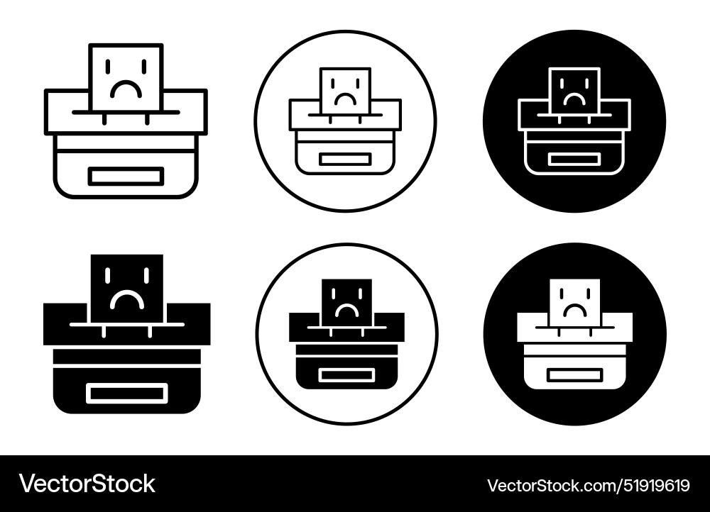 Complaint box icon collection of outline thin Vector Image
