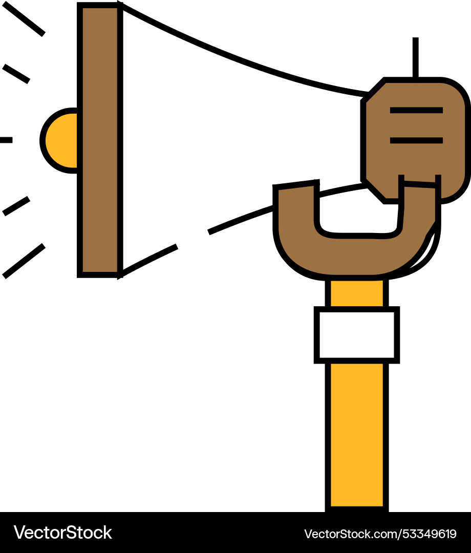 Emergency siren alert icon color Royalty Free Vector Image