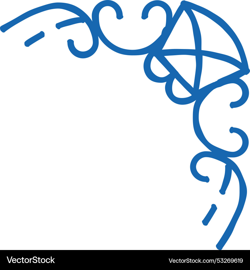 Flyer decoration corner icon doodle Royalty Free Vector