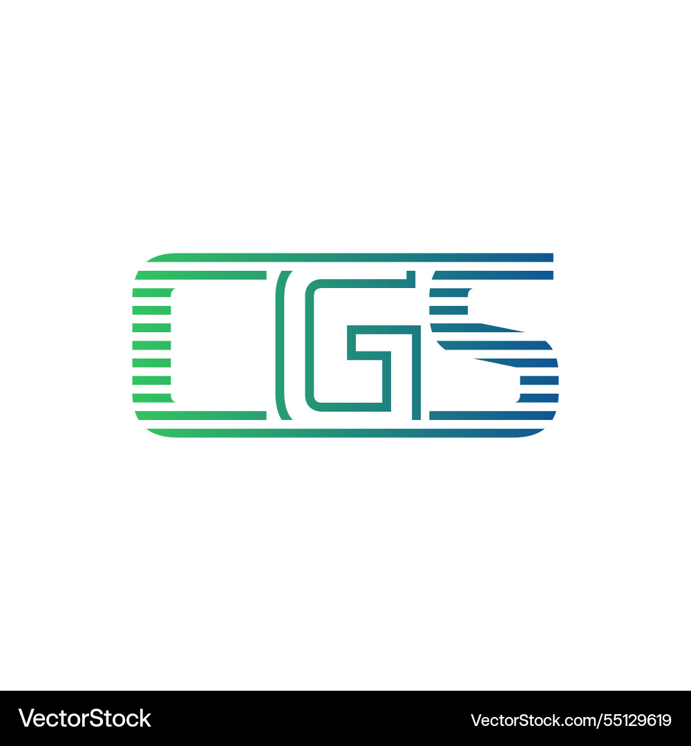 Modern cgs logo design letter minimalist Vector Image