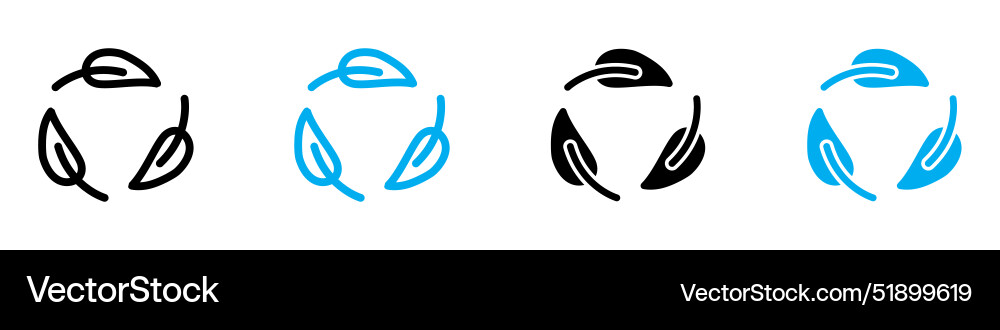 Recycle leaves icon for environmental Royalty Free Vector