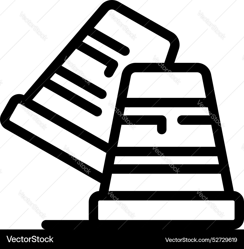 Traffic cone falling down showing road works Vector Image