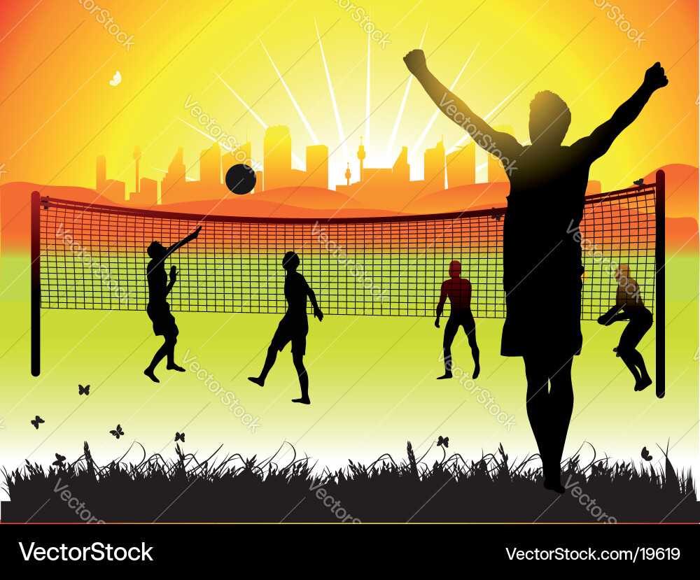 Sunset Volleyball Vector Images (over 180)