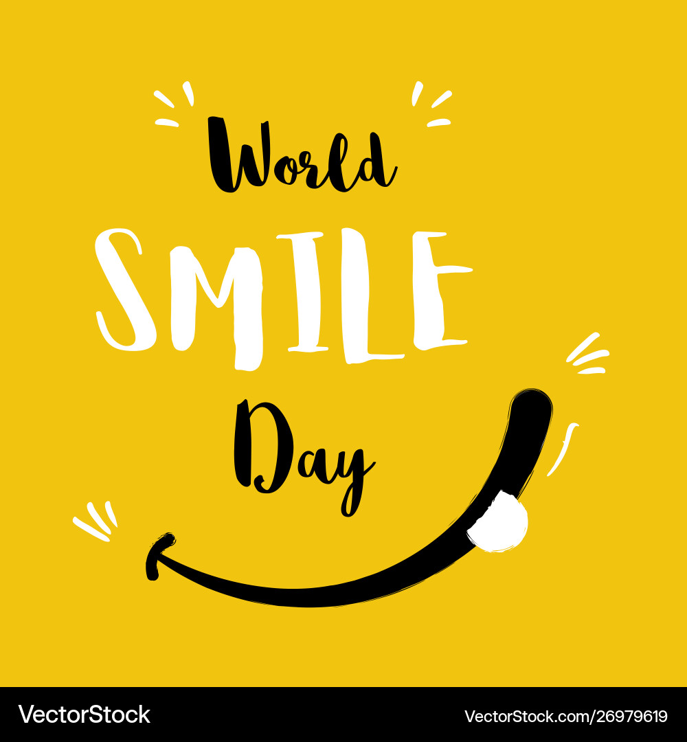World smile day Royalty Free Vector Image - VectorStock