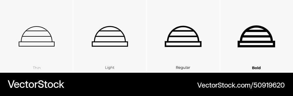 Bosu ball icon thin light regular and bold style Vector Image