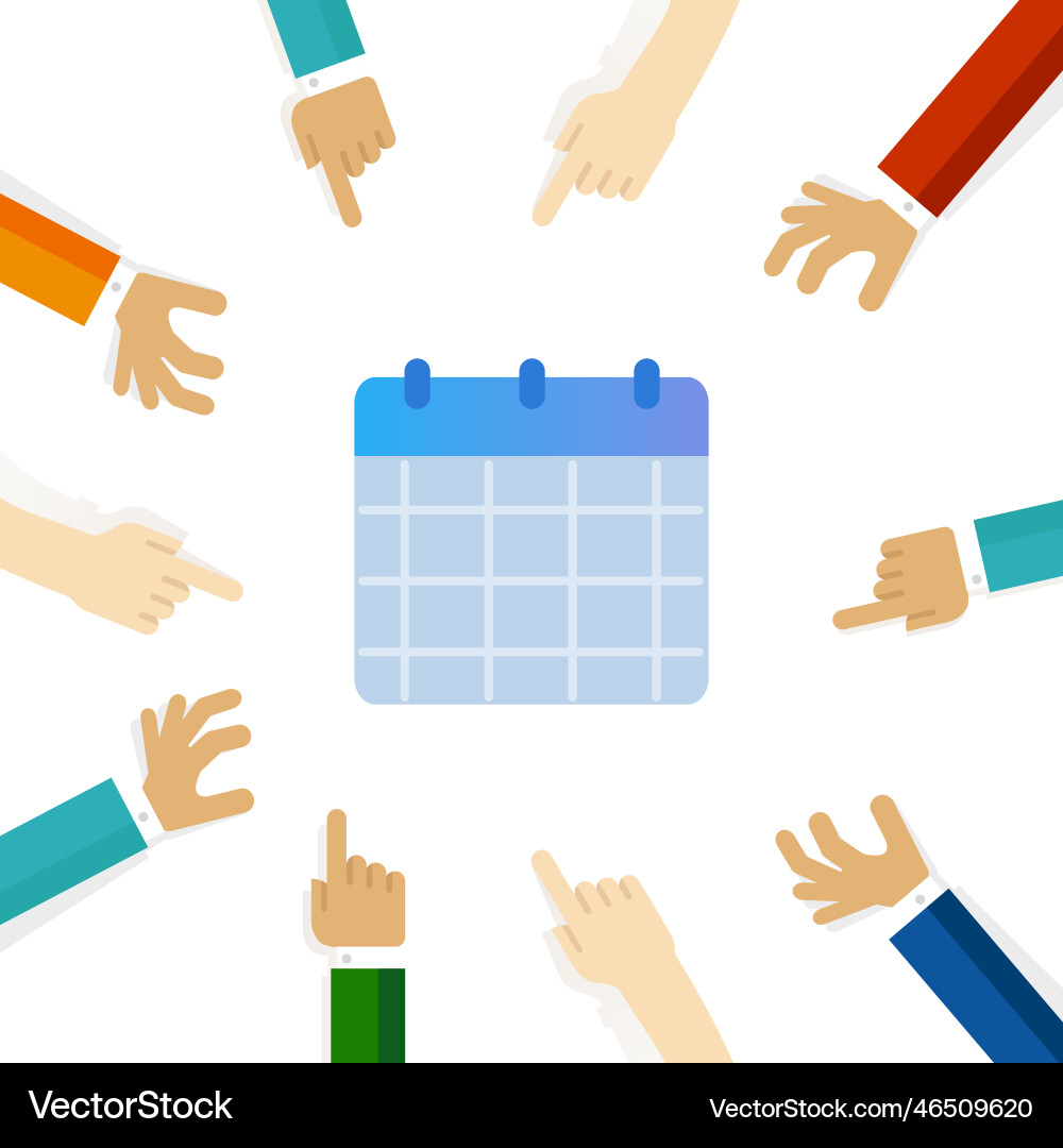 Calendar reminder planning scheduling agenda Vector Image