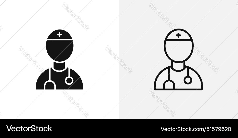 Doctor icon set Royalty Free Vector Image - VectorStock