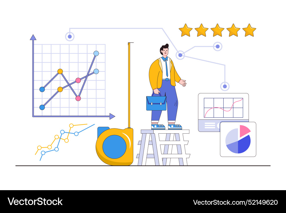 Evaluation of employee performance annual review Vector Image