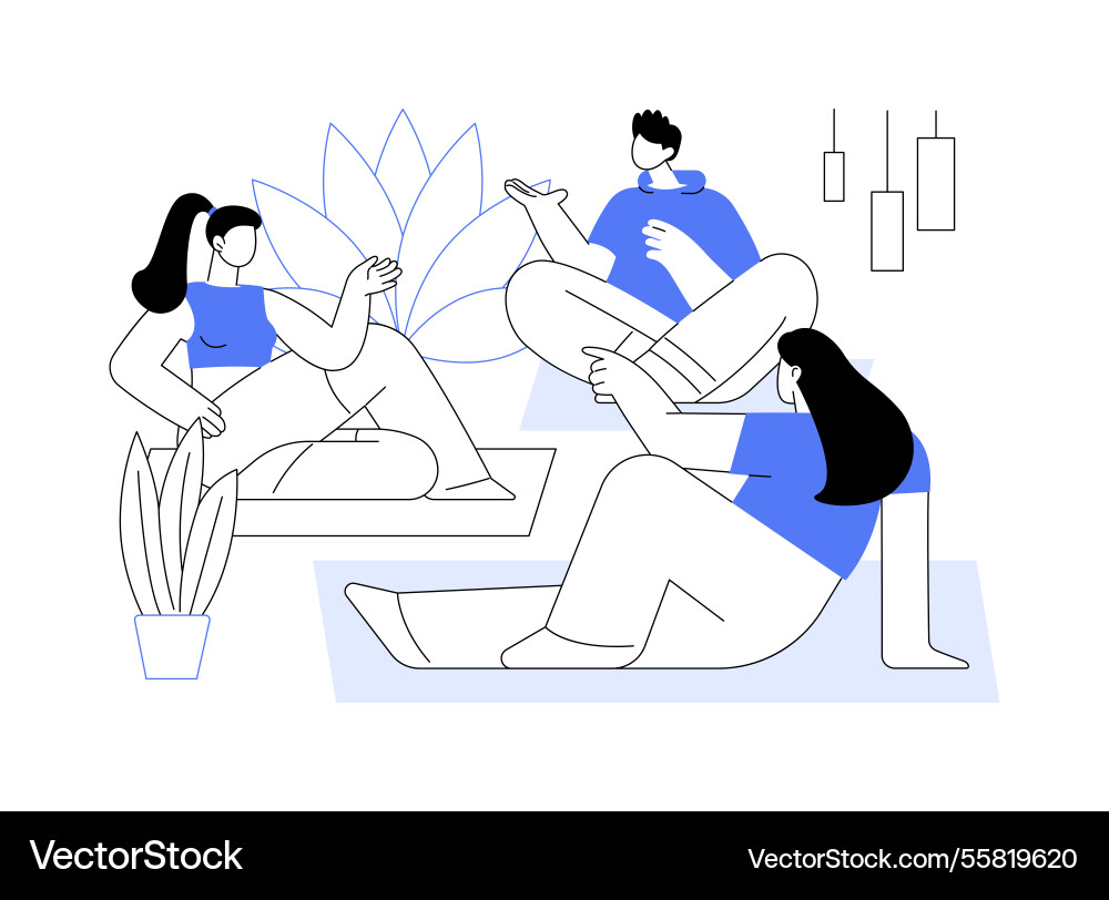 Feeling good after yoga isolated cartoon Vector Image