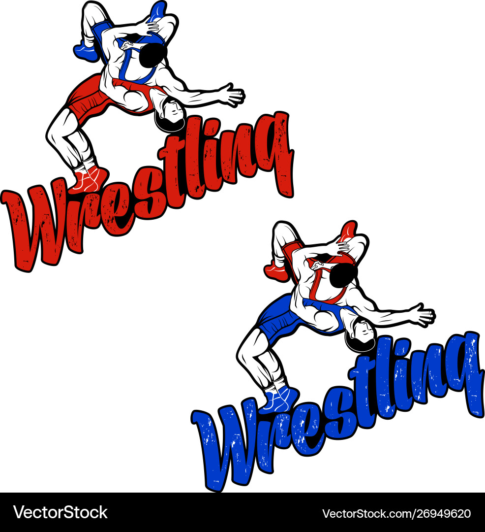 Freestyle Wrestling Logo Royalty Free Vector Image