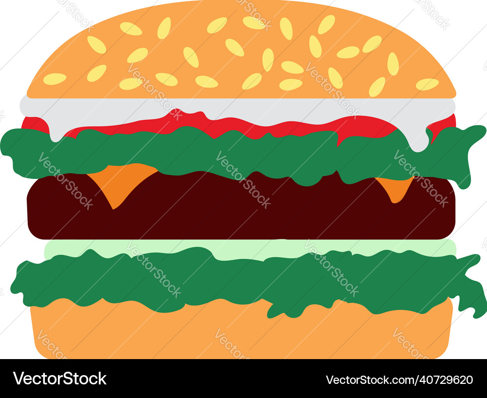 Icon of hamburger Royalty Free Vector Image - VectorStock