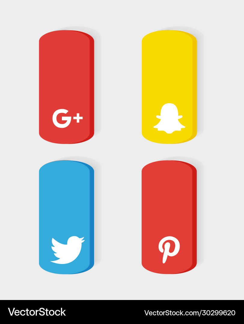 Icons social network over white background Vector Image