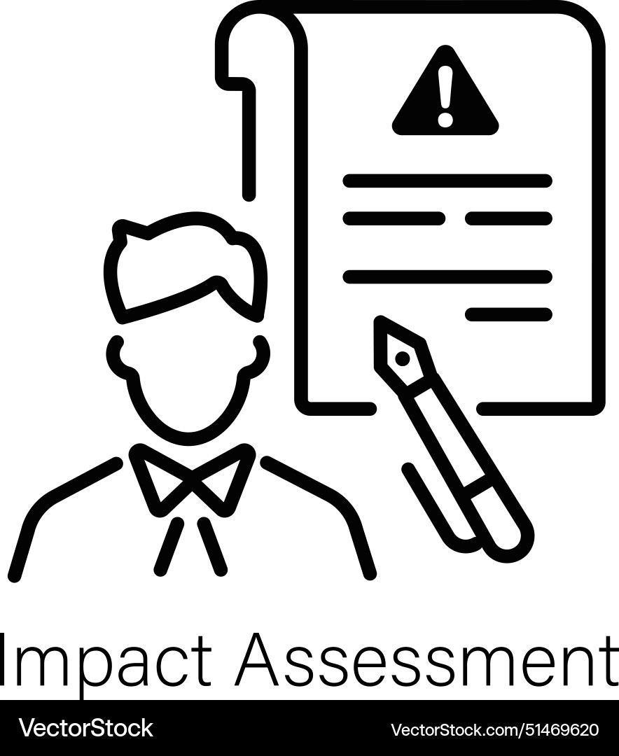 Impact assessment Royalty Free Vector Image - VectorStock
