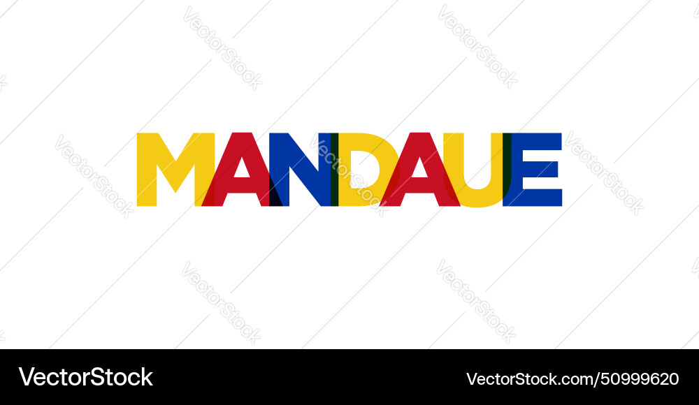 Mandaue in the philippines emblem design Vector Image